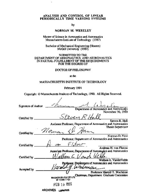 Pdf Analysis And Control Of Linear Periodically Time Varying Systems