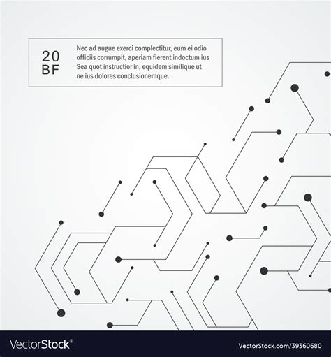 Hexagonal Technology Pattern Molecular Connect Vector Image