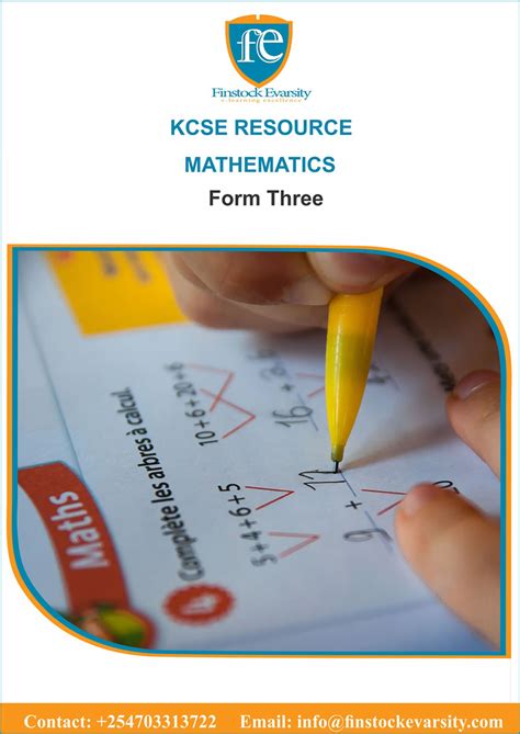 Mathematics Form Three Textbook Hard Copy Finstock Evarsity Resources