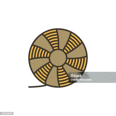 3d 프린팅 벡터용 필라멘트 플라스틱 재료 개념 컬러 아이콘 3d 프린팅 필라멘트에 대한 스톡 벡터 아트 및 기타 이미지 3d 프린팅 필라멘트 3차원 형태 갈색