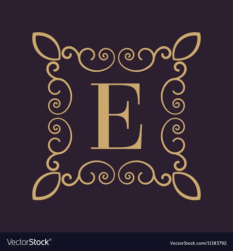 Calligraphy Letter E