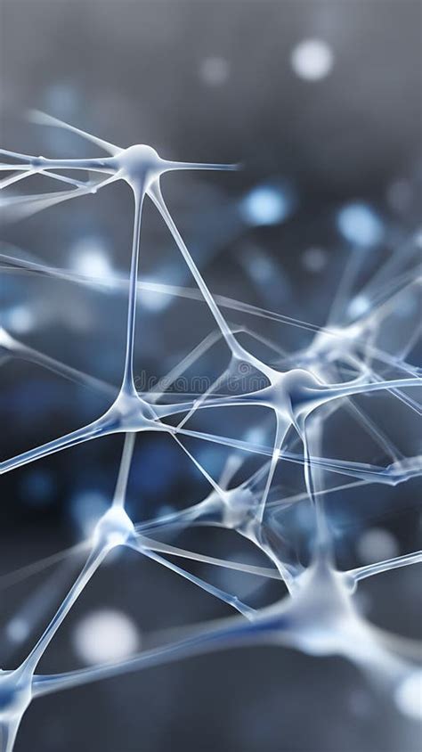 Abstract Representation Of Neuronal Connections Resembling Axons And Dendrites Stock