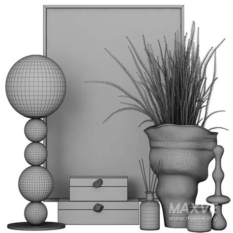 Decorative Set 018 3d Model Maxve