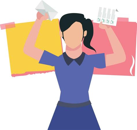 Girl Holding Checklist And Mail 23728618 Vector Art At Vecteezy