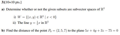 Solved 3 1010 Pts A Determine Whether Or Not The Given
