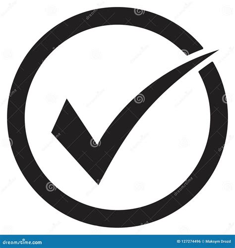 Tick Icon Vector Symbol Checkmark Isolated On White Background Check