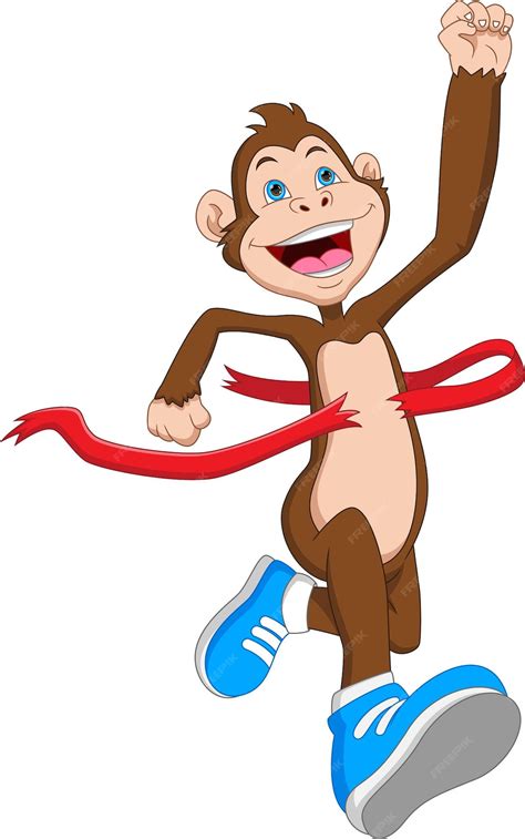 Premium Vector Cartoon Cute Monkey Running