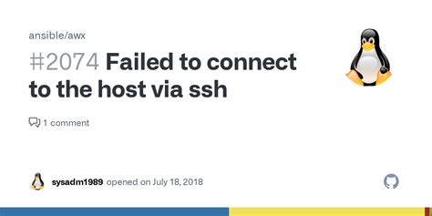 Failed To Connect To The Host Via Ssh · Issue 2074 · Ansibleawx · Github