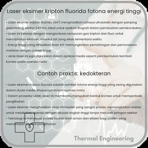 Laser Eksimer Kripton Fluorida Fotona Energi Tinggi