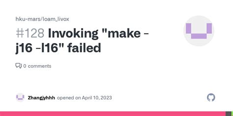 invoking make j16 l16 failed · issue 128 · hku mars loam livox