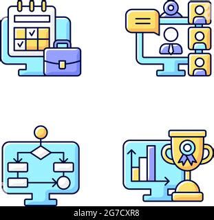 Performance Tracking Linear Icons Set Analytics Metrics Evaluations Measurements Dashboards