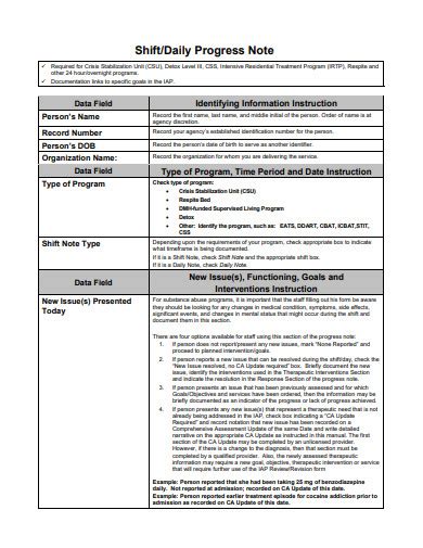 Chart Documentation Progress Notes