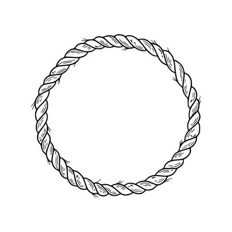 Un Dibujo De Un Cuerda En Un Circulo 55647533 Vector En Vecteezy