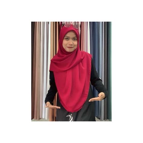 B50 B55 Bawal Chitton Curve By Dyara Scarf Shopee Malaysia