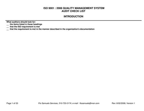 audit checklist pdf