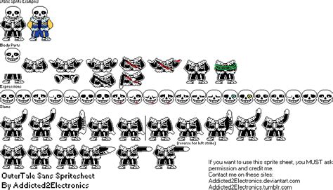 Outertale Sans Sprite Sheet By Addicted2electronics On Deviantart