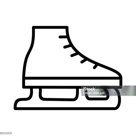 아이스 스케이팅 아이콘 로고 디자인 벡터 템플릿 일러스트 레이 션 기호 및 심볼 픽셀 완벽 디자인 요소에 대한 스톡 벡터 아트 및 기타 이미지 디자인 요소 스키