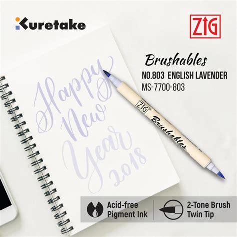 Kuretake Zig Ms 7700 Brushables Two Tone Brush Pen 24 Color Selection Calligraphy Lazada