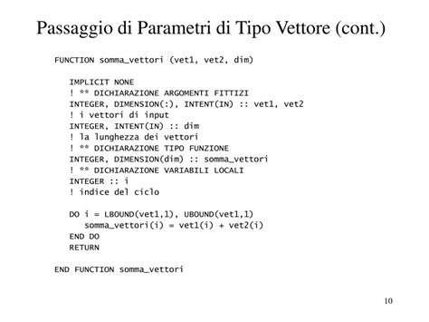 ppt il linguaggio fortran 90 4 array vettori e matrici powerpoint