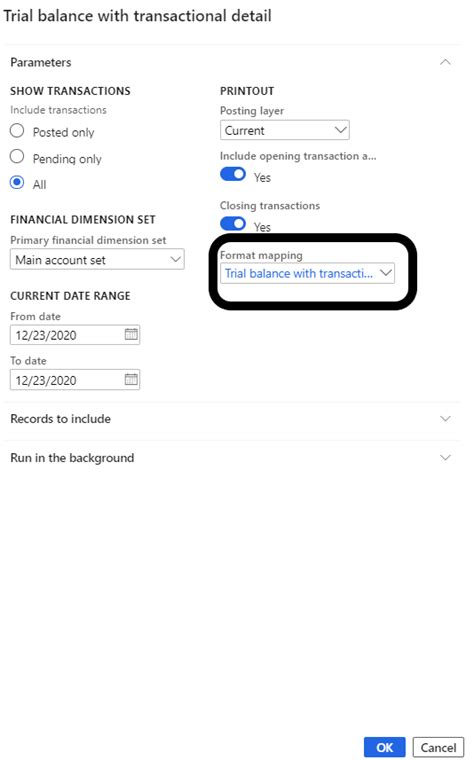 Trial Balance With Transactional Detail In D365 Finance Sathishd365