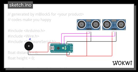 Drop Off And Obstacle Sensor Wokwi ESP32 STM32 Arduino Simulator