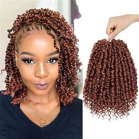 Pre Twisted Passion Twist Crochet Hair 10 Inch 8 Packs Crochet Passion