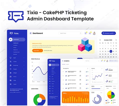 Tixia Cakephp Ticketing Admin Dashboard Template Thememag