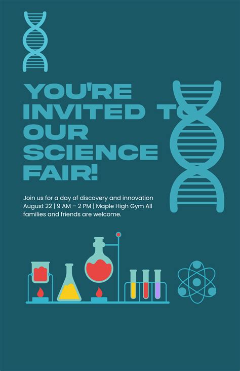 Free Science Fair Poster Templates Editable And Printable