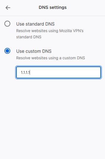 如何改变 Dns 设置？ Mozilla Vpn 帮助