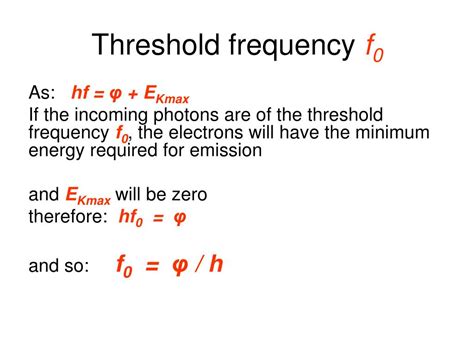 Define Threshold Frequency And Work Function At Mary Sims Blog