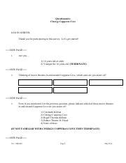 Sample Questionnaire2 1 Pdf Questionnaire Cinergy Copperas Cove LOG