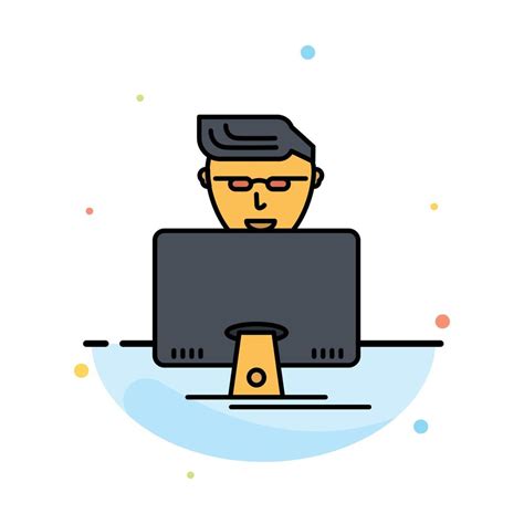 Hacker User Gamer Programmer Abstract Flat Color Icon Template 14404606