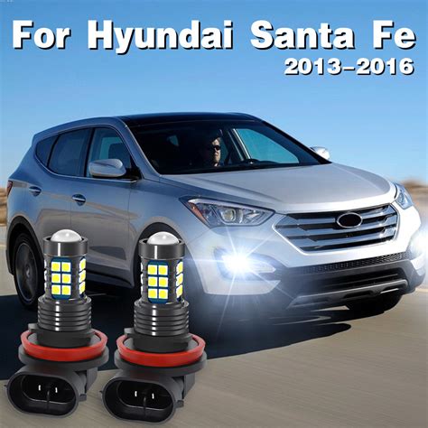 Led Front Fog Lamp Car Light Bulb For Hyundai Santa Fe Santafe 2013