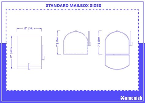 Standard Mailbox Sizes With Drawings Homenish