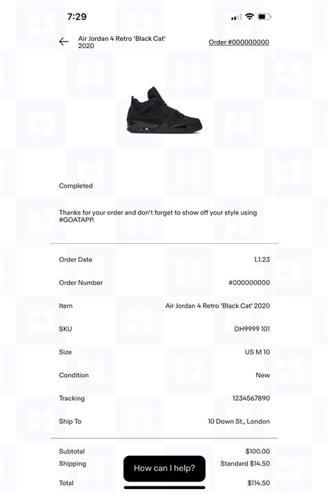 Goat App Receipt — Hypeceipt