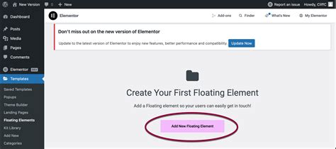 add a floating button to your site elementor