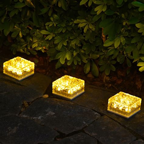 야외 아이스 큐브 정원 잔디 통로 파티오 조경 뒷마당 장식 Ip65 방수 4led 태양열 지상 조명 Aliexpress