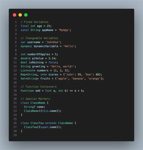 Dart Variables In Dart Variable Can Be Divided Into By
