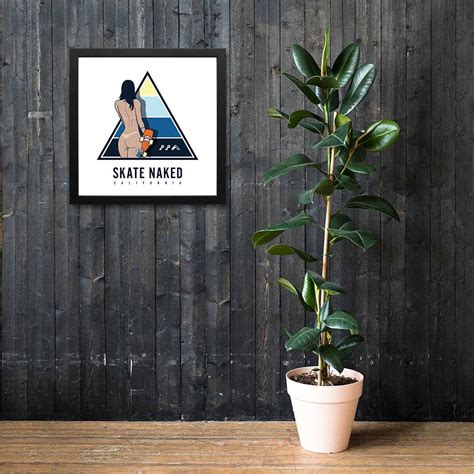 Buy The Naked Skater Girl Skate Naked Framed Print By Kikicutt