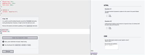 Learn Accessibility By Building A Quiz Step 60 Html Css The
