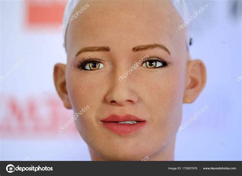 Sophia Humanoid Robot At Open Innovations Conference At Skolokovo Technopark — Stock Editorial