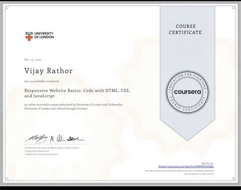 Vijay Rathor On Linkedin Coursera Html Javascript Universityoflondon