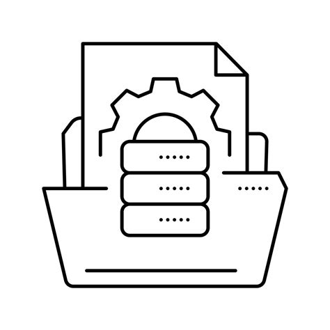 Data Document Paper Line Icon Vector Illustration 21143250 Vector Art At Vecteezy