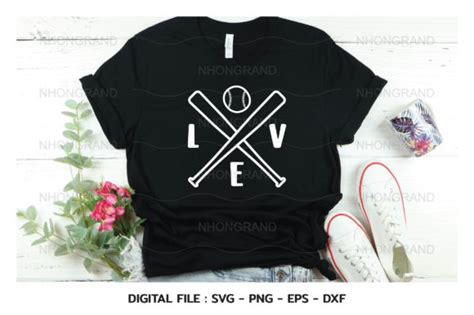 Love Beseball With Cutie Baseball Bat Graphic By Nhongrand Creative