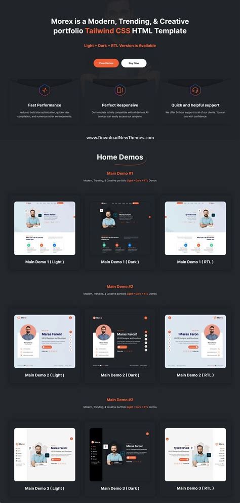 morex tailwind css personal portfolio template portfolio templates personal portfolio