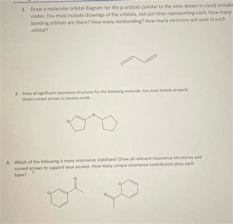 [solved] Help Please With 1 3 1 Draw A Molecular Orbital Diagram For The P Course Hero
