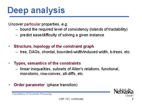 Constraint Satisfaction 101 Foundations Of Constraint Processing Csce
