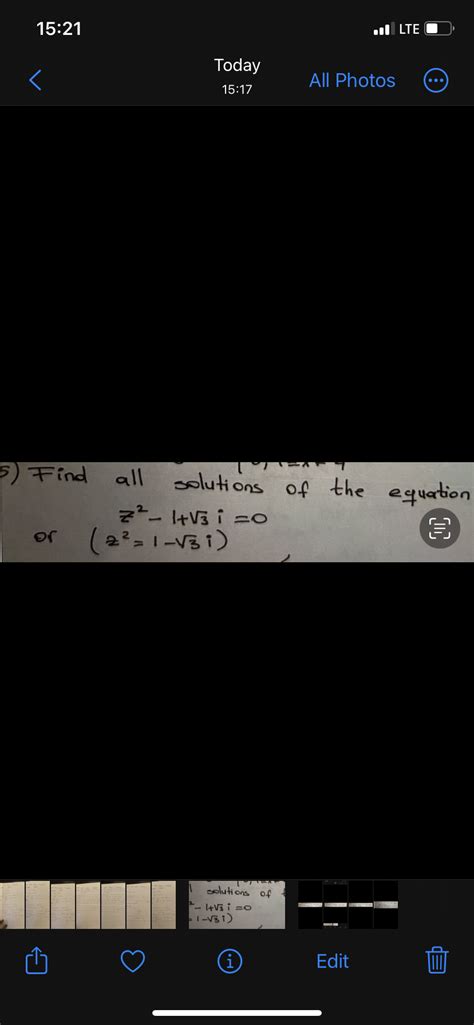 5 find all solutions of the equation z2−1 3i 0 or