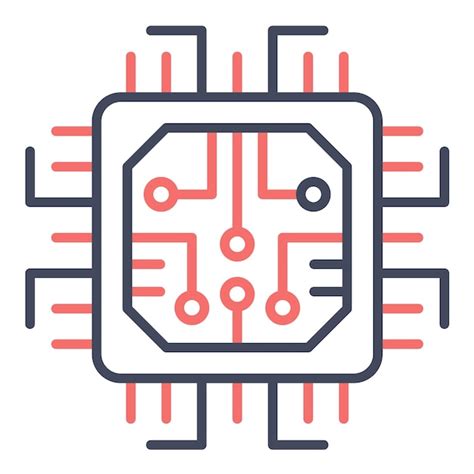 Premium Vector Cpu Processor Vector Illustration Style