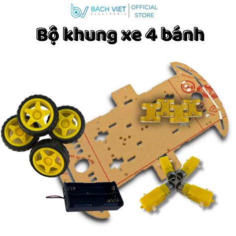 Khung Xe Robot 2 Tầng 4 Bánh Tự Học Lập Trình điều Khiển Arduino Shopee Việt Nam